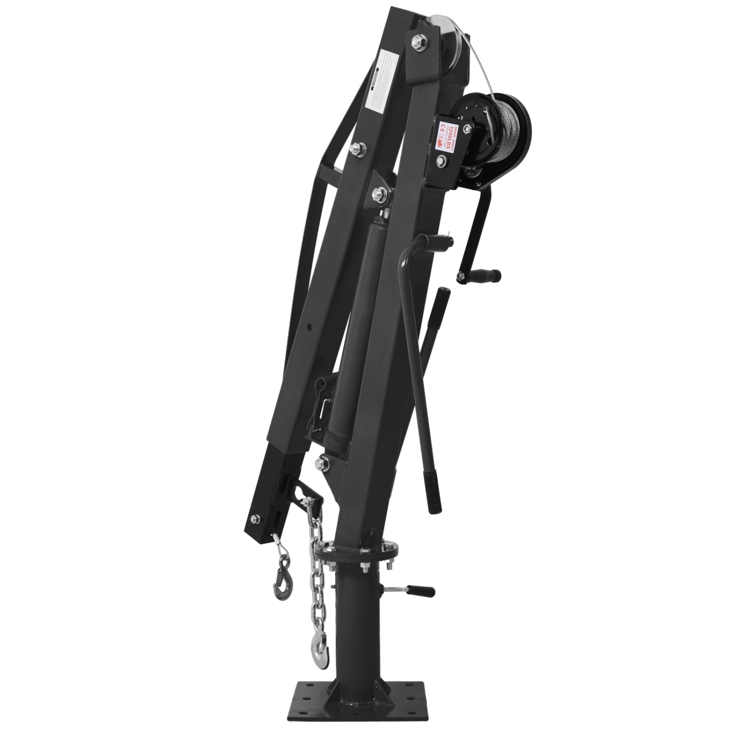 Hydraulic Pickup Truck Crane Hand Winch 2000-Lb Jib Crane Heavy Duty ...
