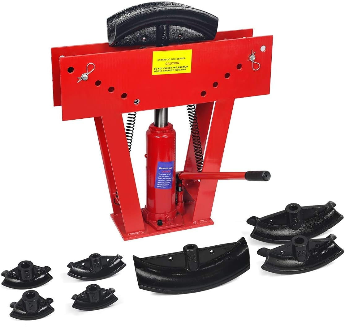 Hydraulic Pipe Bender 1/2 Inch 16 Ton Exhaust Tubing Bending Tool w/ 6 ...