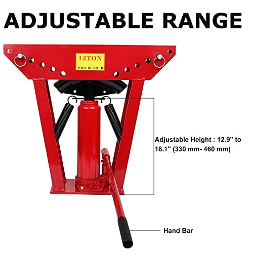 Hydraulic Pipe Bender 𝟭/𝟮 Inch 12 Ton Diameter 6 Dies (1/2",3/4",1",1-1 ...