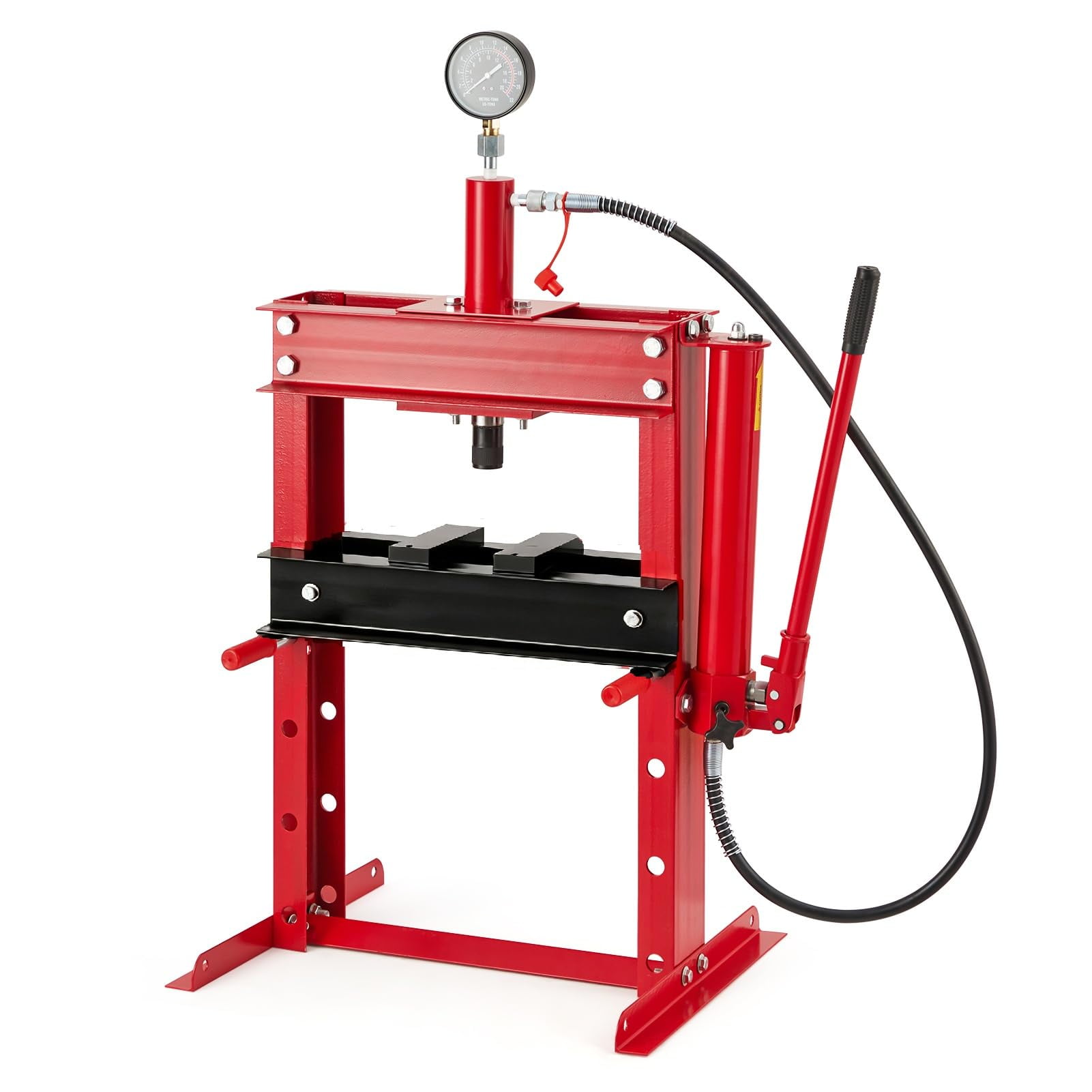 Hydraulic Press, 10-Ton Heavy Duty H-Frame Garage Floor Shop Press with ...