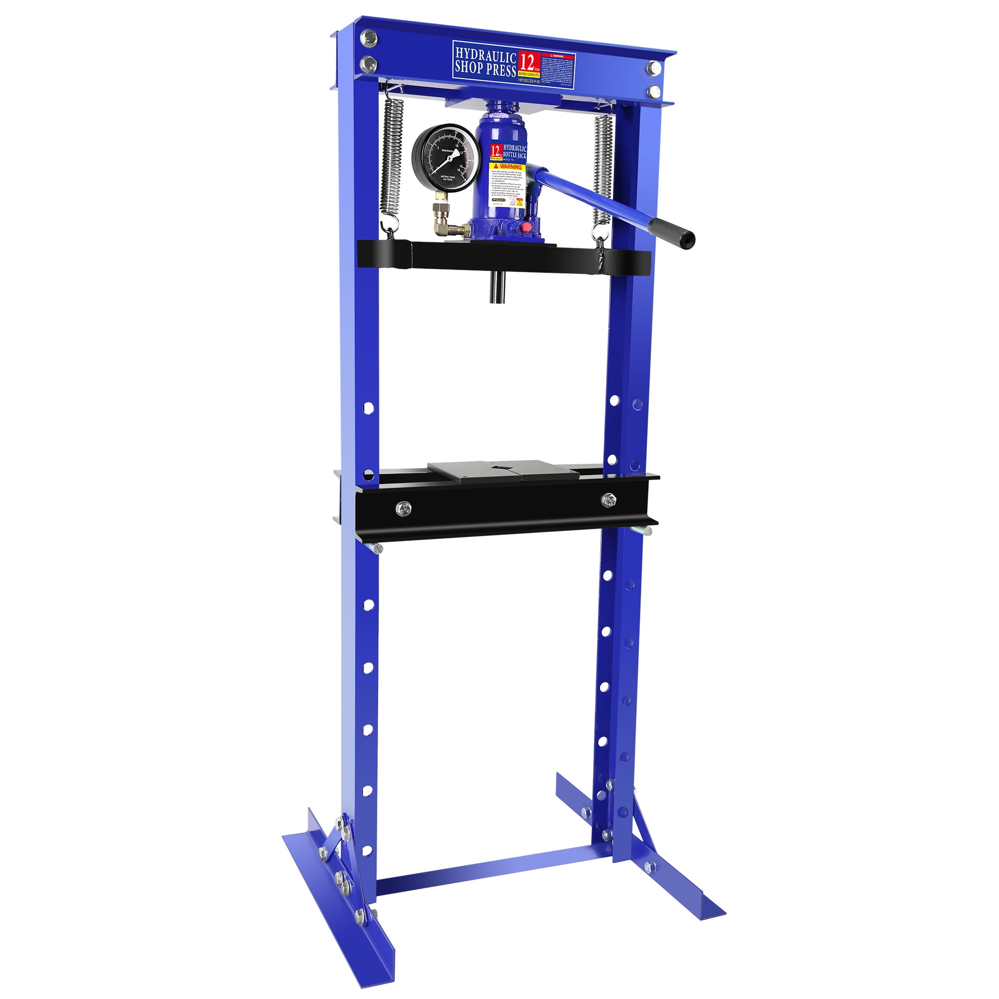 Hydraulic Press, 12 Ton H-Frame Garage Floor Adjustable Shop Press With ...