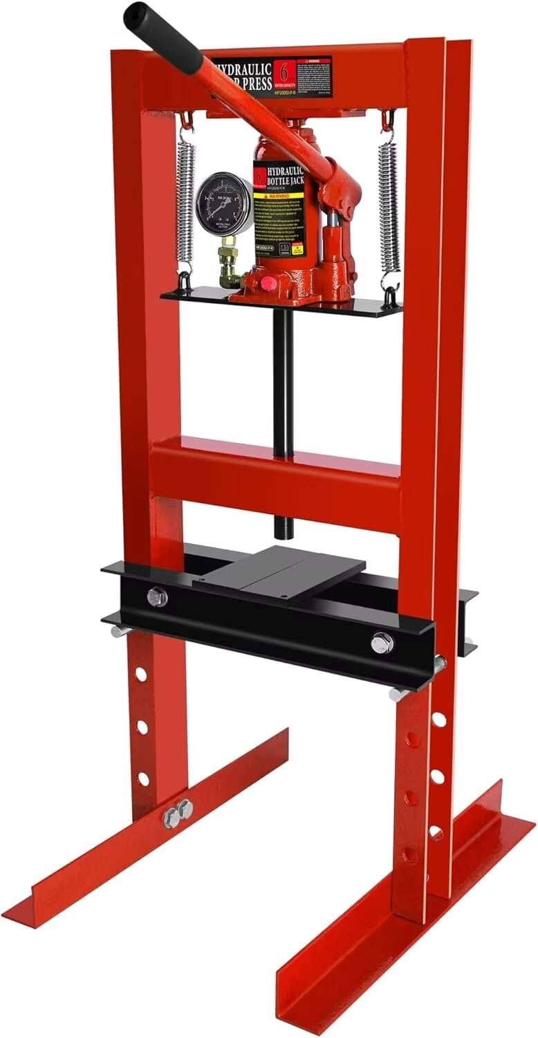 Hydraulic Press for 6 T, H-Type Garage Floor Adjustable Height Workshop ...