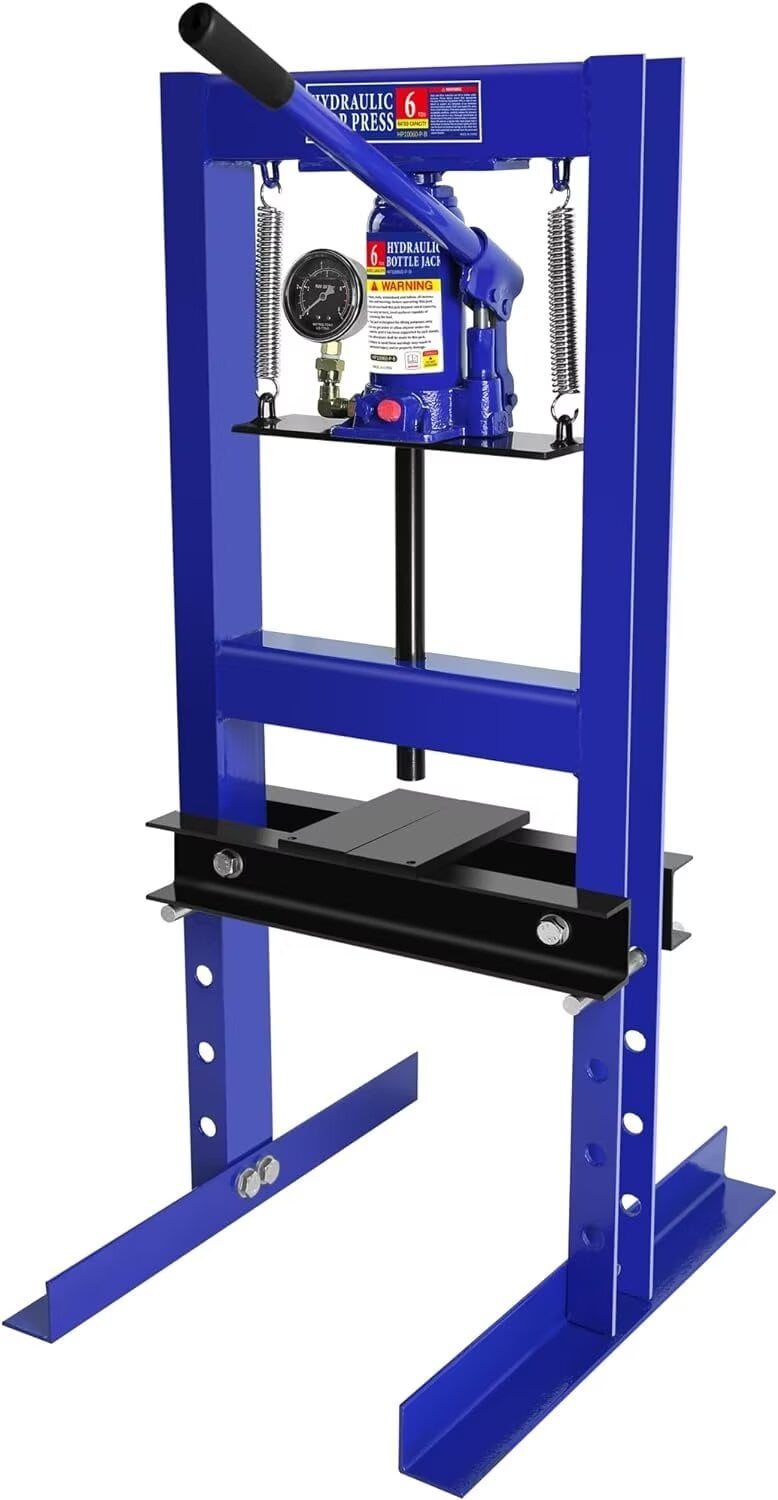 Hydraulic Press for 6 T, H-Type Garage Floor Adjustable Height Workshop ...