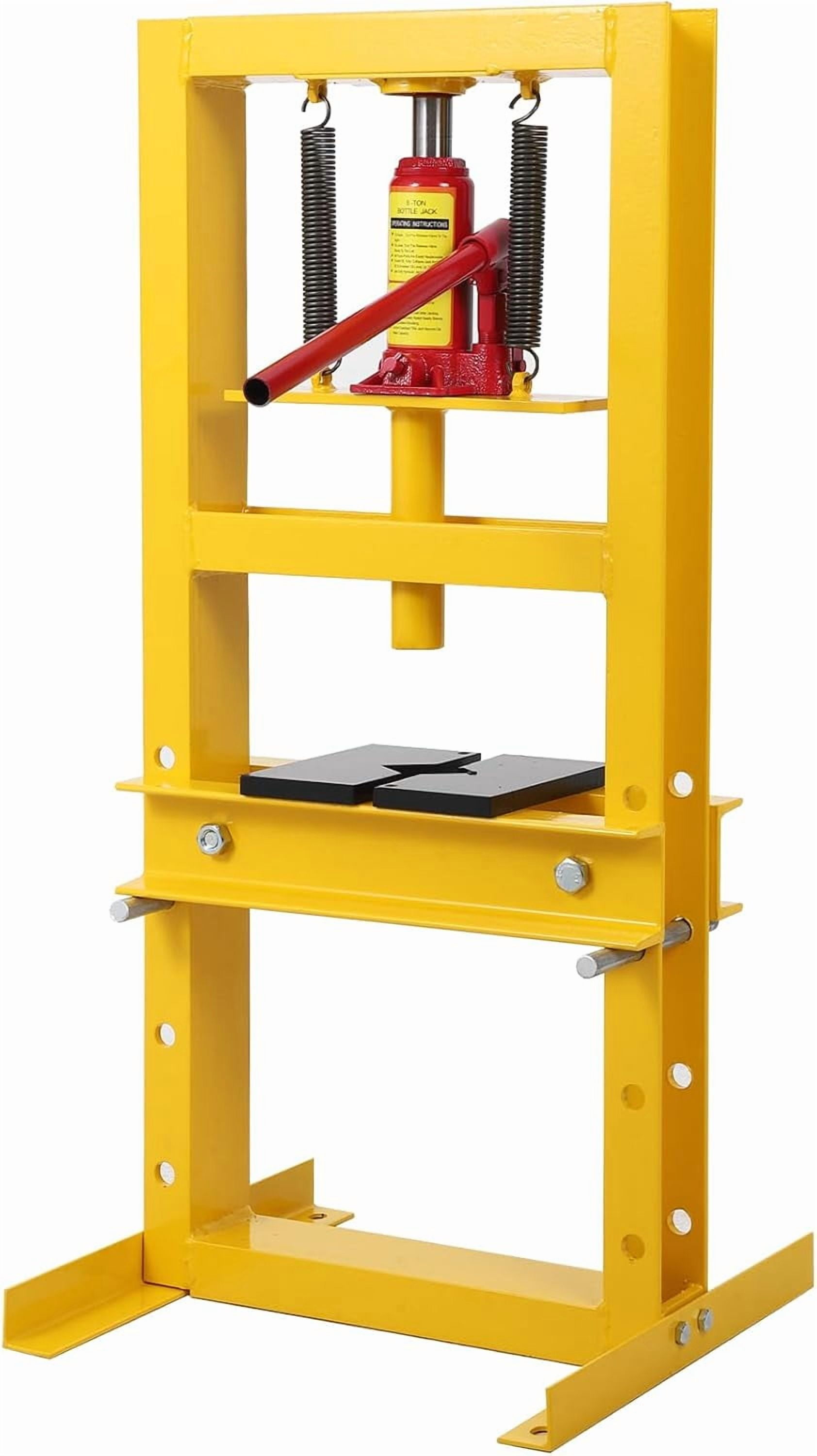 Hydraulic Press 6 Ton Hydraulic Shop Press, H-Frame Garage Floor ...