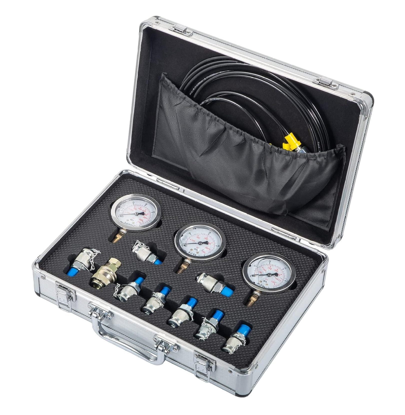 Hydraulic Pressure Gauge Kit 25/40/60Mpa/9Couplings Excavator Parts ...