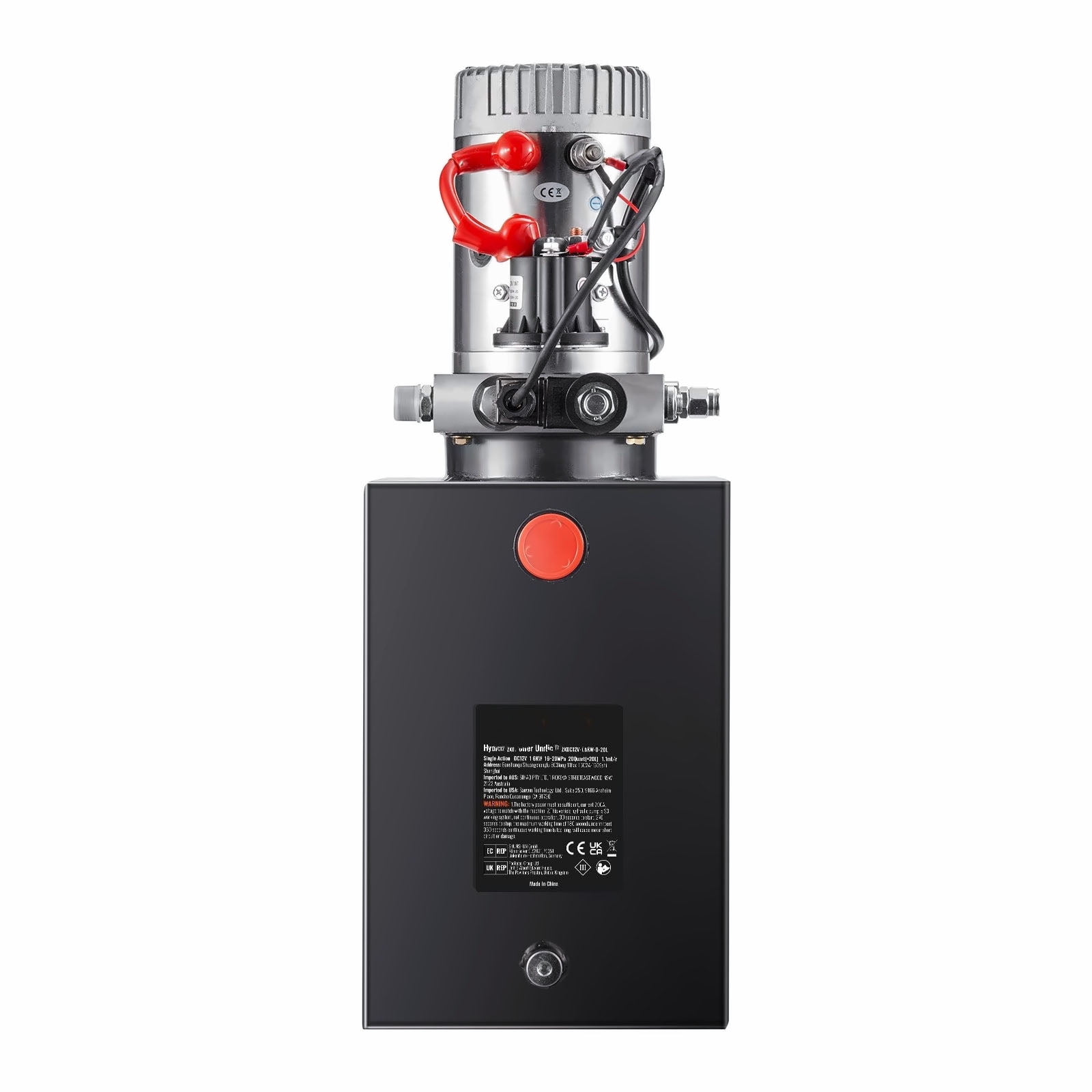 Hydraulic Pump 20 Quart 12V DC, Single Acting Dump Trailer Pump 3200 ...
