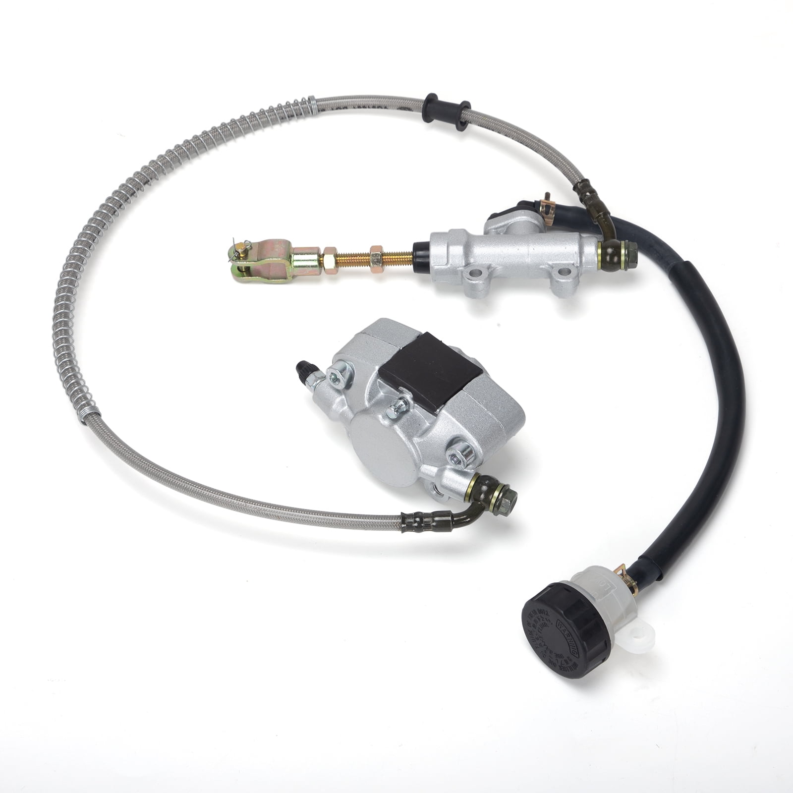 Hydraulic Rear Disc Brake Caliper Master Cylinder & Brake Pads Foot ...