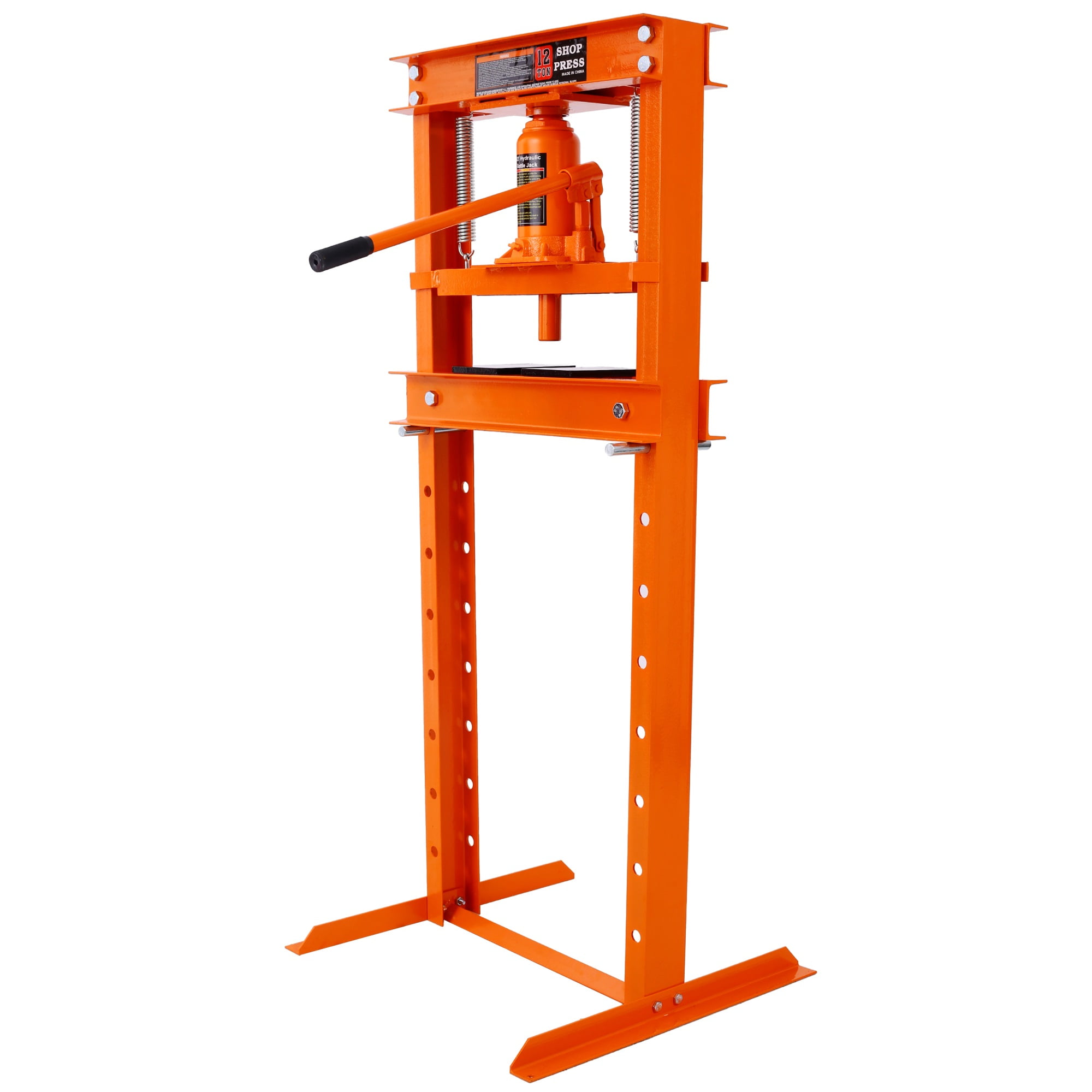 Hydraulic Shop Press ,12-Ton Capacity , Floor Mount ,with Press Plates ...