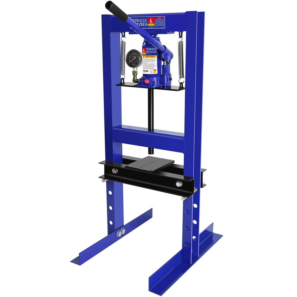 Hydraulic Shop Press,6 Ton H-Frame Garage Floor Adjustable Shop Bearing ...