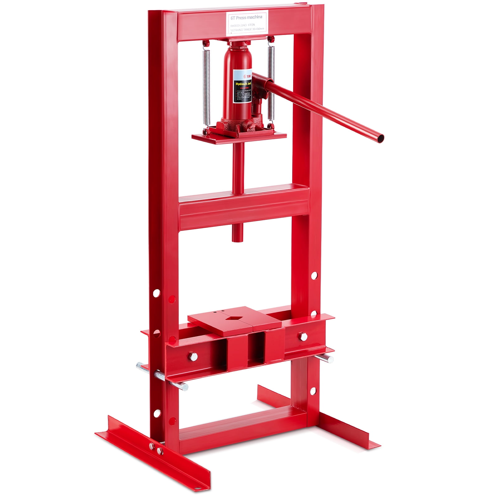 Hydraulic Shop Press 6T, H-Frame Bearing Shop Press, Adjustable ...
