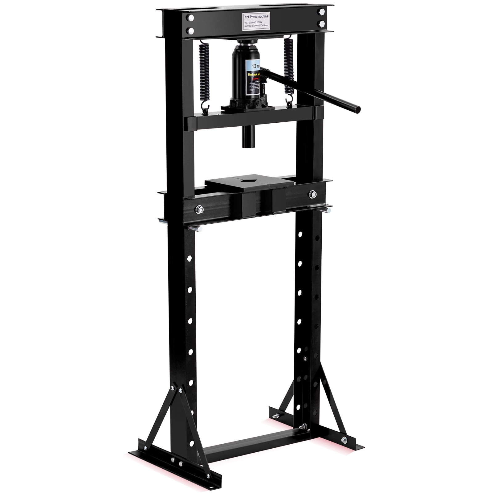 Hydraulic Shop Press 6T, H-Frame Bearing Shop Press, Adjustable ...