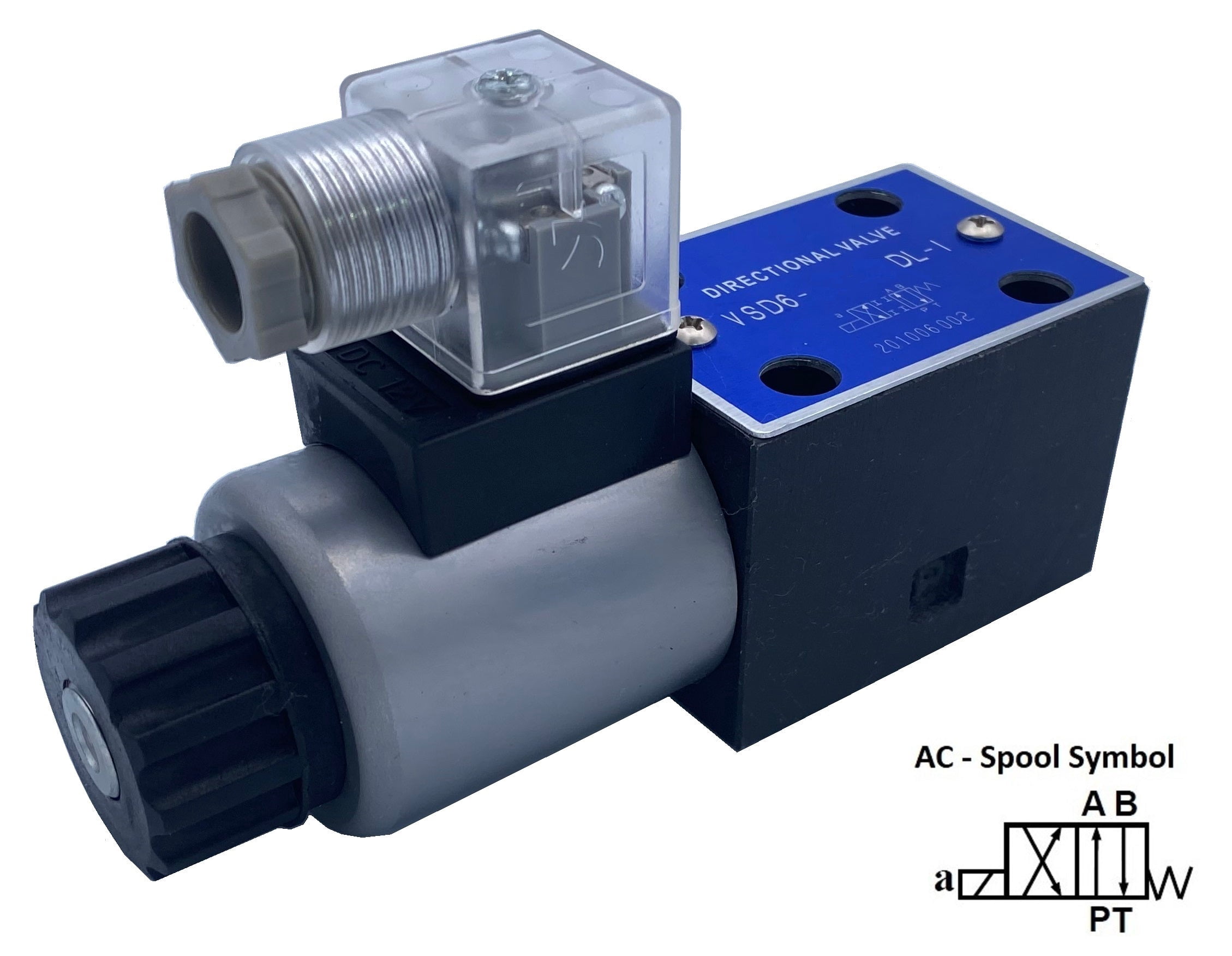 Hydraulic Solenoid Valve 2 Position 21GPM 4560psi 12VDC 24VDC 110VAC ...