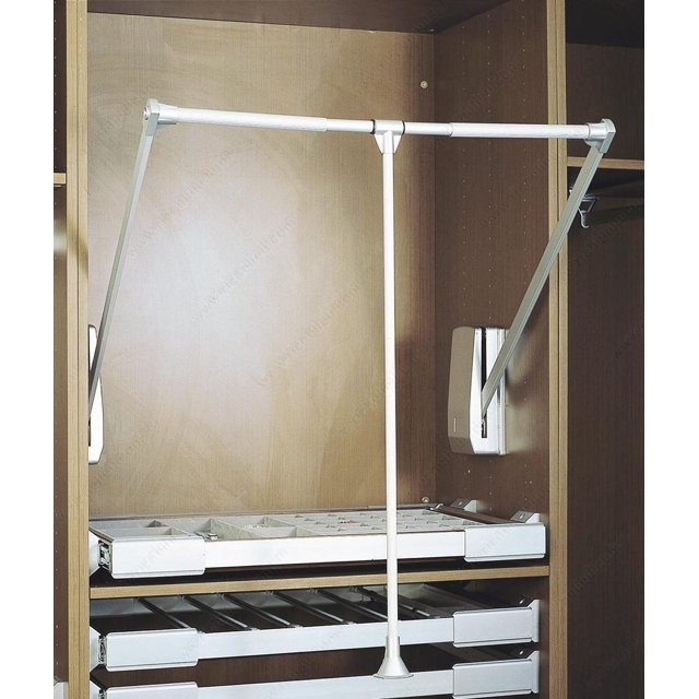 Hydraulic Spring Aluminum Pull-Out Wardrobe Lift Closet Adjustable ...