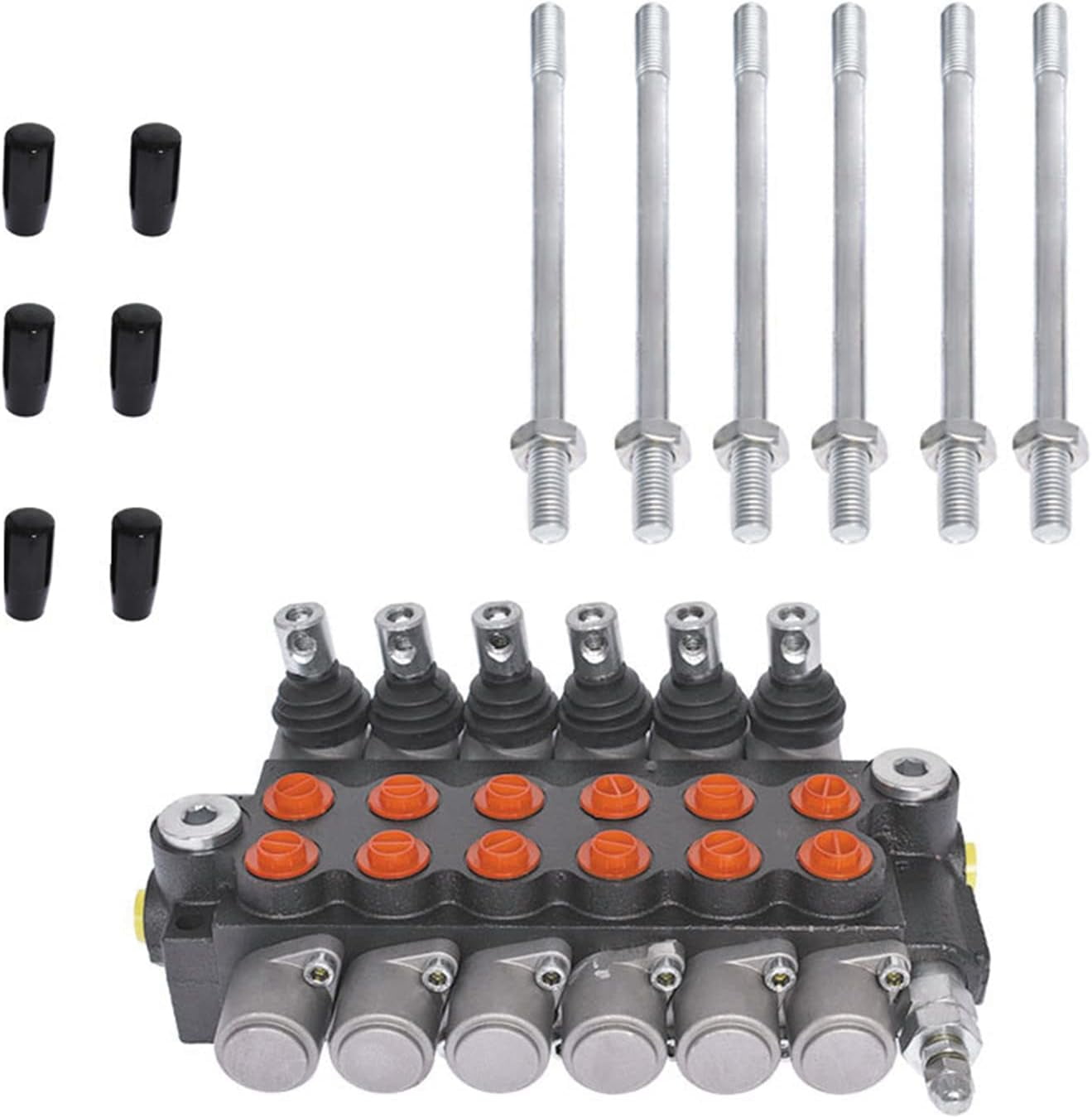 Hydraulic Valve 6 Spool Hydraulic Directional Control Valve Double ...