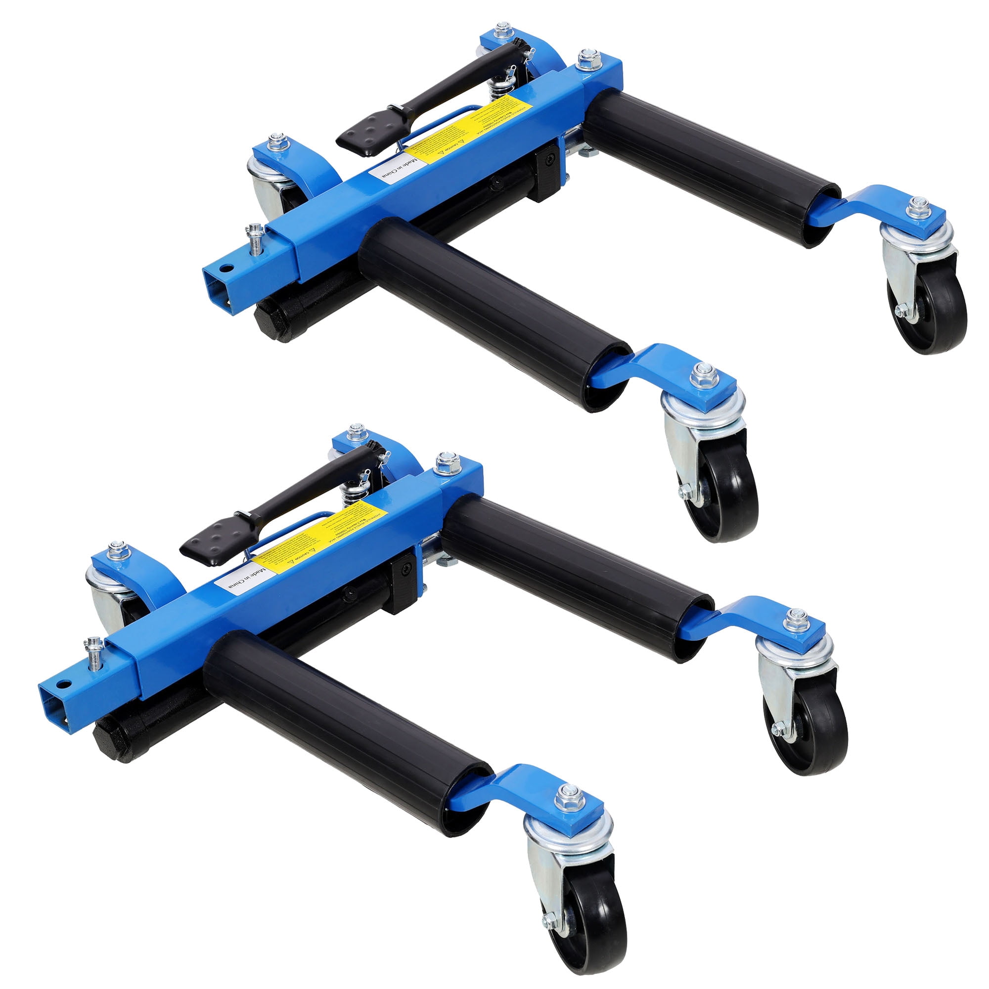 Hydraulic Wheel Dolly Car Skates Set of 2 in Durable Steel with Foot ...