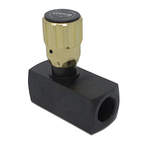 Hydraulic in-Line Adjustable Variable Flow Control Valve w/Free Rev ...