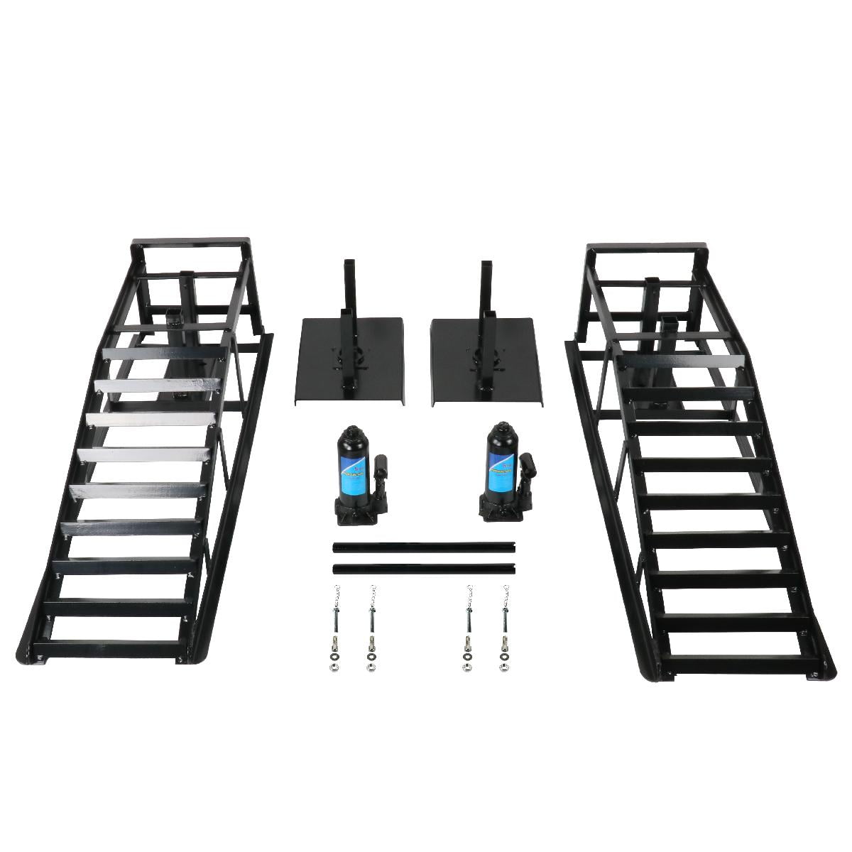 Hydraulic ramp elevator 5 Ton lift height 10-15 inches 1 set of 2 black ...