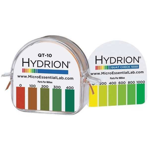Hydrion Test,15ft L,0-1000 ppm Quat Amm,PK10 QK-1000 - Walmart.com