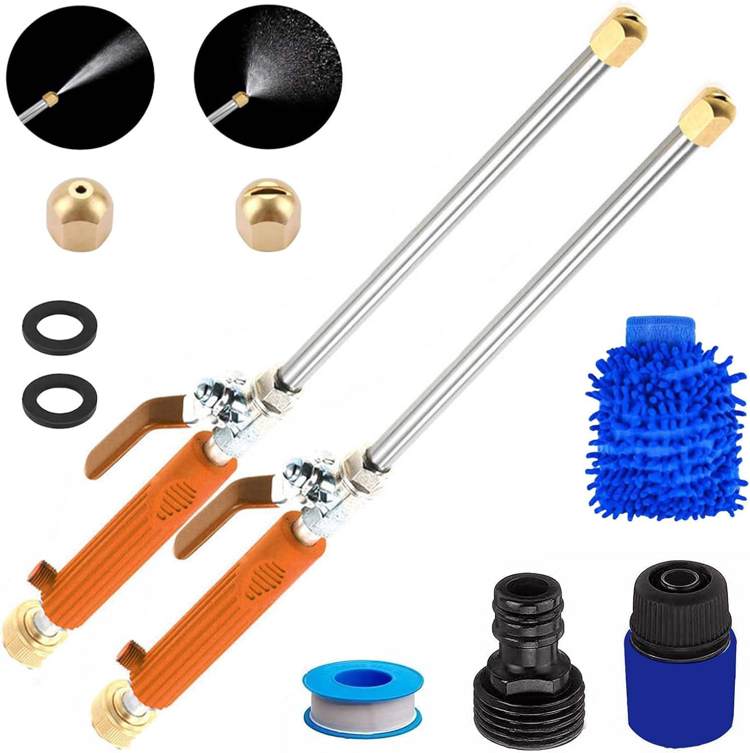 Hydro 3000 PSI 2-in-1 Portable Power Washing Nozzle, High Pressure Hose ...