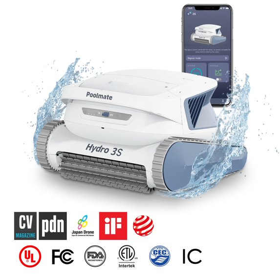 Hydro 3S Cordless Robotic Pool Vacuum for Inground Pools, 4 Cleaning ...