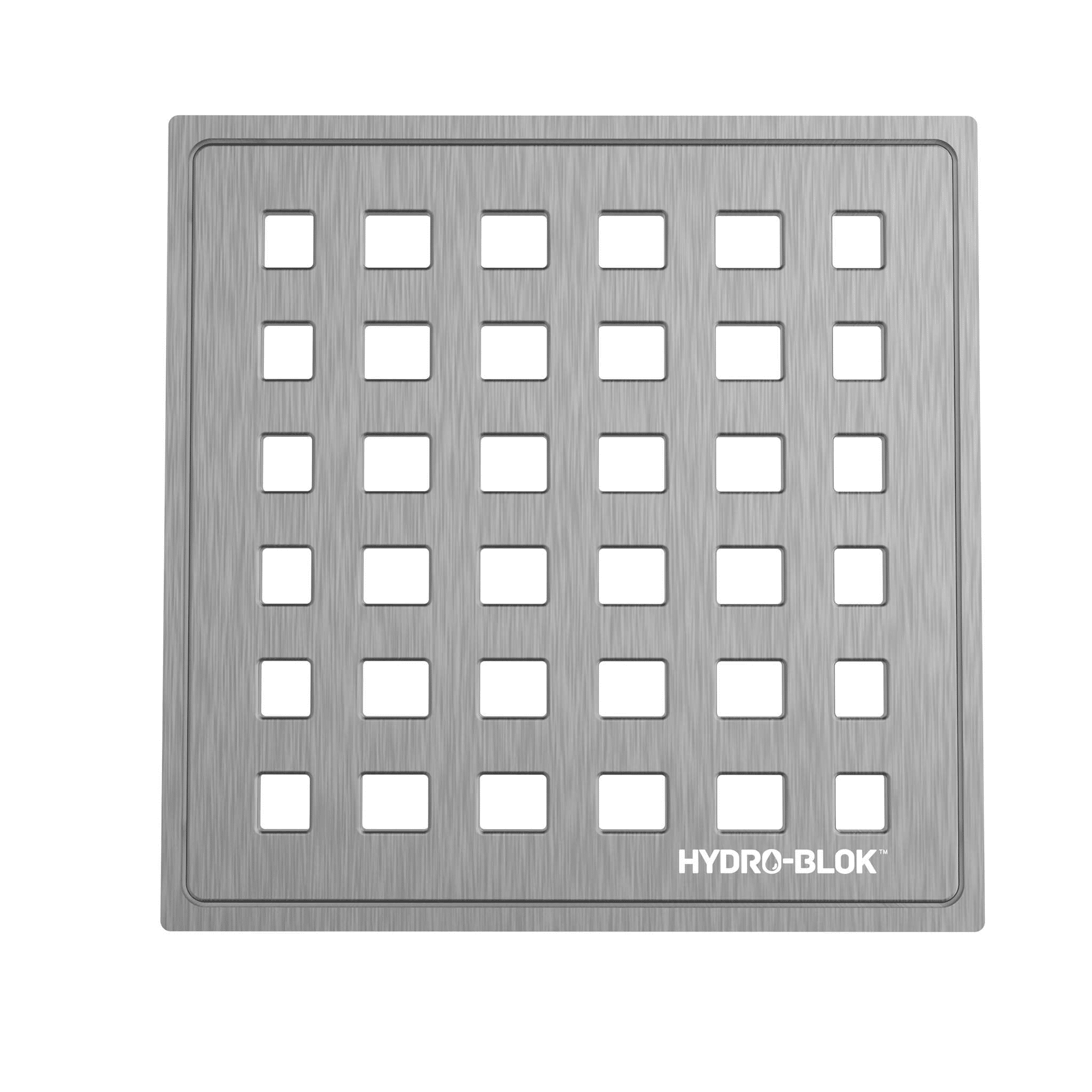 Hydro-Blok 3.75" x 3.75" Stainless Steel Drain Grate and Tray - Walmart.com