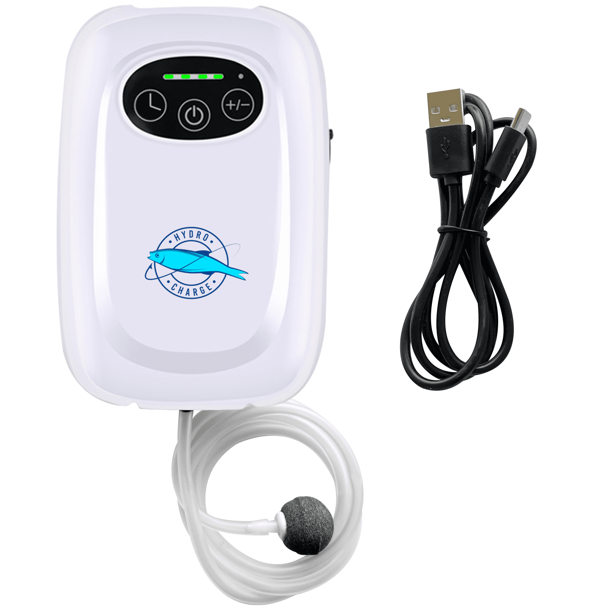 Hydro Charge Aerator for Bait Bucket, Water Resistant, USB Rechargeable, 2200 mAh Battery ...