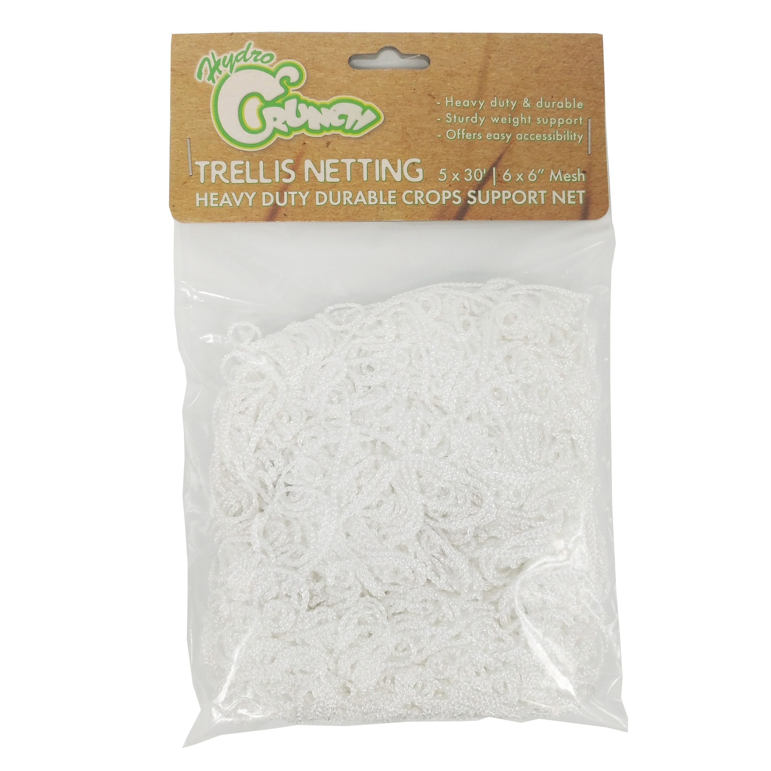 Hydro Crunch 5 ft. x 30 ft. Heavy Duty Garden Trellis Netting - Walmart.com
