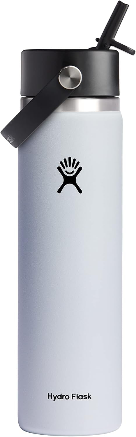 Hydro Flask 24 Oz Wide Flex Straw Cap White - Walmart.com