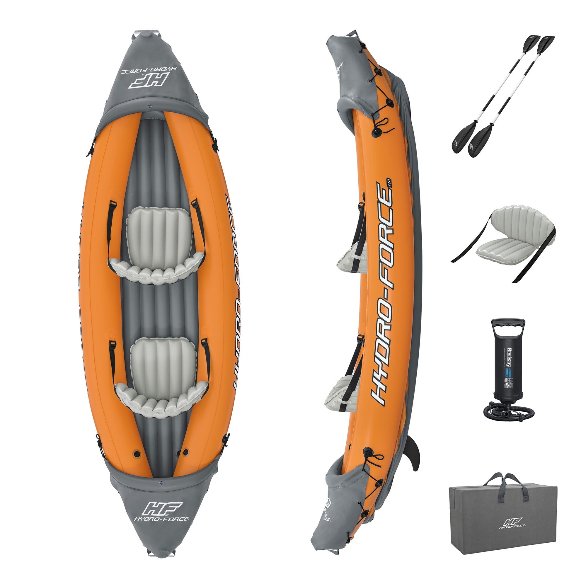 Hydro-Force 10 Foot by 6 Inch Rapid X2 Inflatable Kayak w/Inflata ...