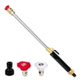 Hydro Jet High Pressure Washer Wand With 3 Nozzle Attachments, Garden ...
