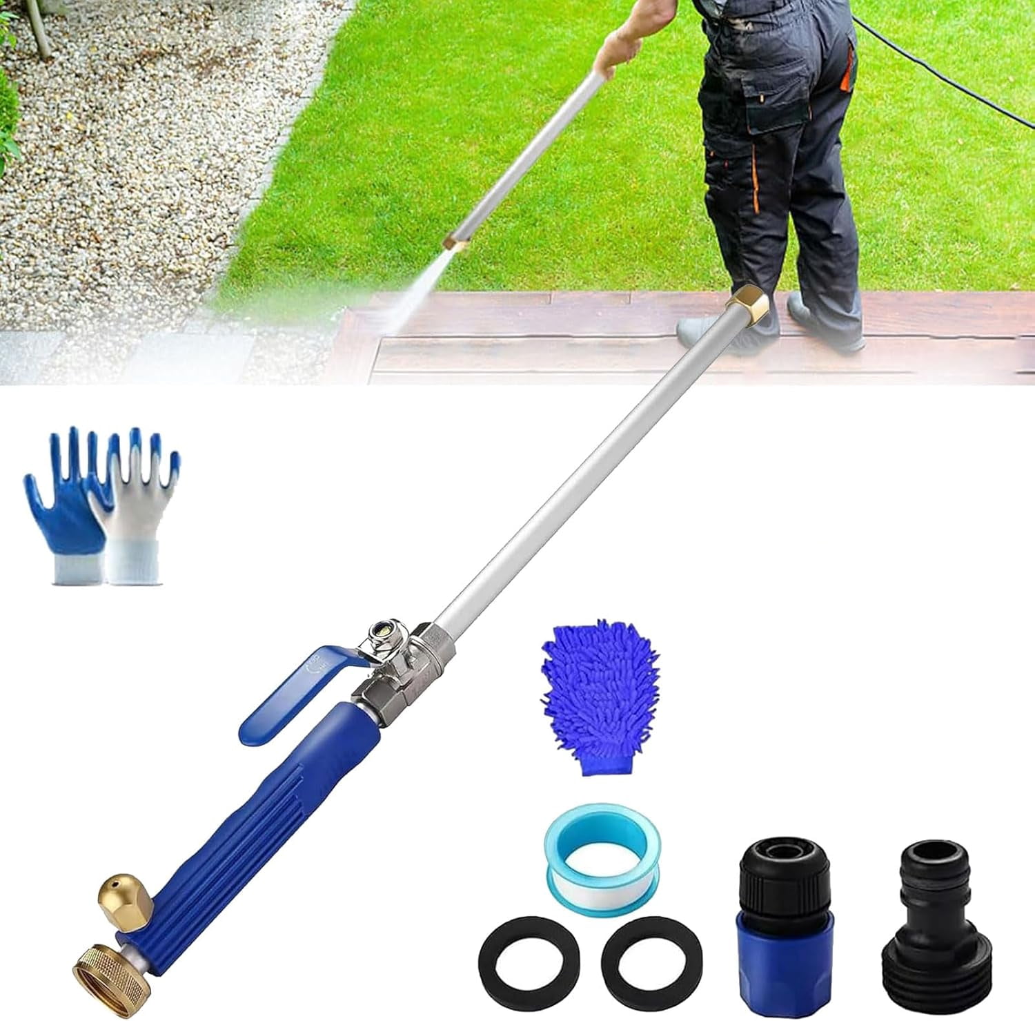 Hydro Jet Nozzle, 2025 Upgraded HydroNozzle 2-in-1 Portable Power ...