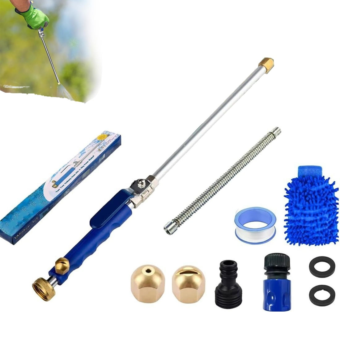 Hydro Jet Nozzle 3000 PSI 2-in-1 High Pressure Power Washer with Quick ...