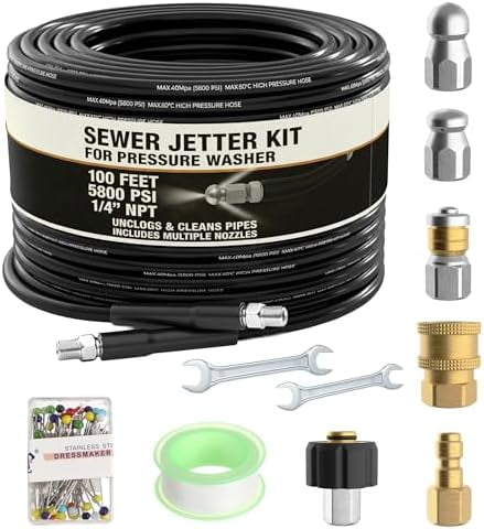 Hydro Jetter, Hydro Jet, Hydrojet, Sewer Jetter Kit for Pressure Washer ...