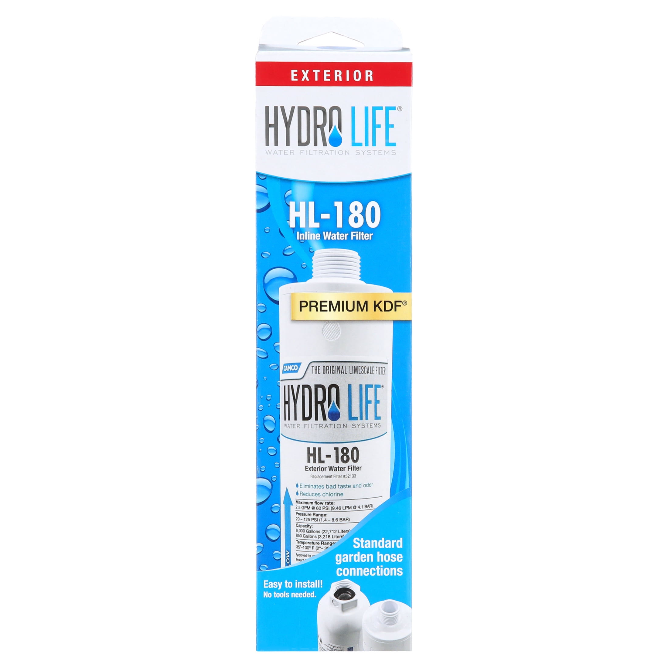 Camco Hydro Life HL-180 RV Disposable Inline Water Hose Filter | Finer ...