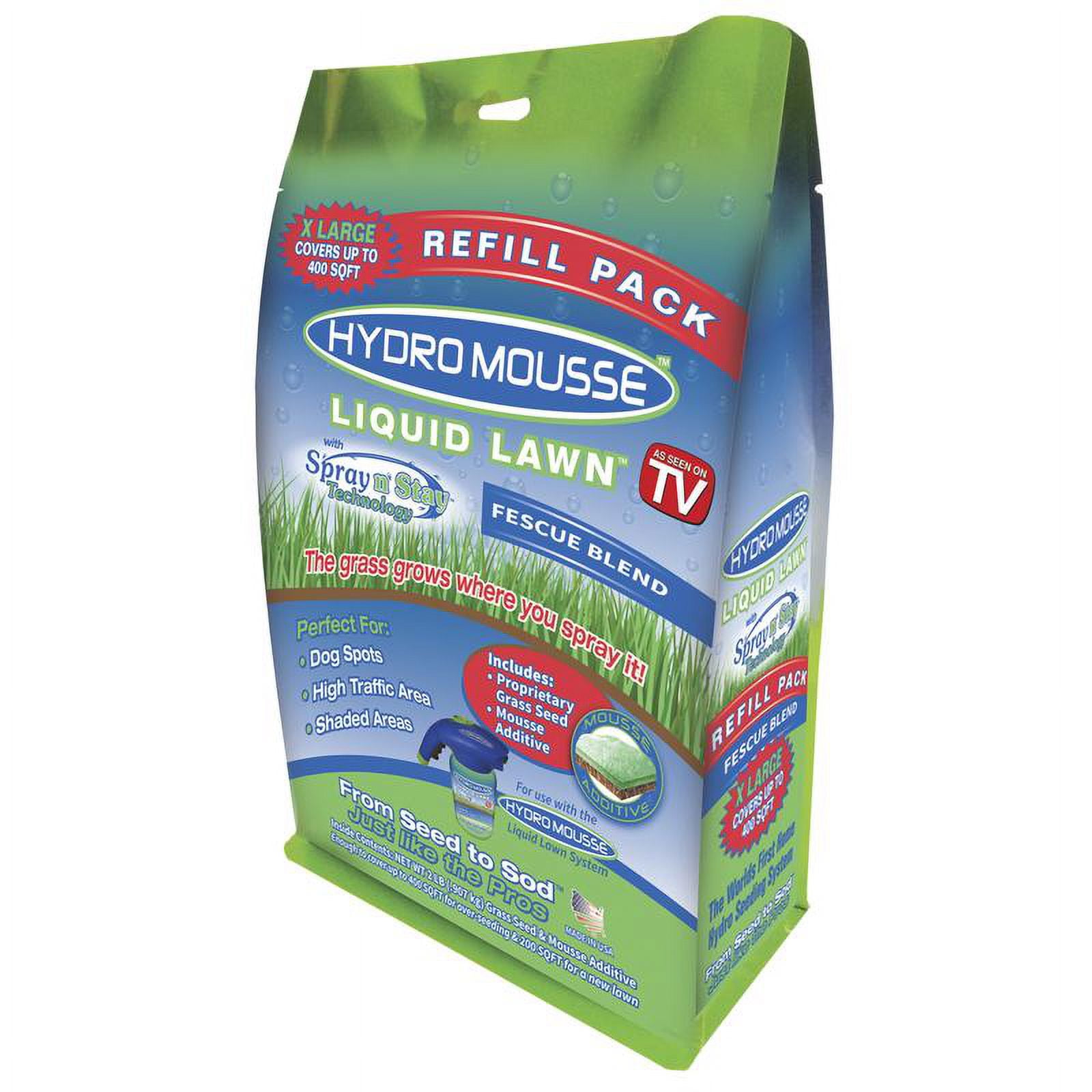 Hydro Mousse Fast Grow Lawn Grass Seed Mix Refill Bag - Quick Water ...