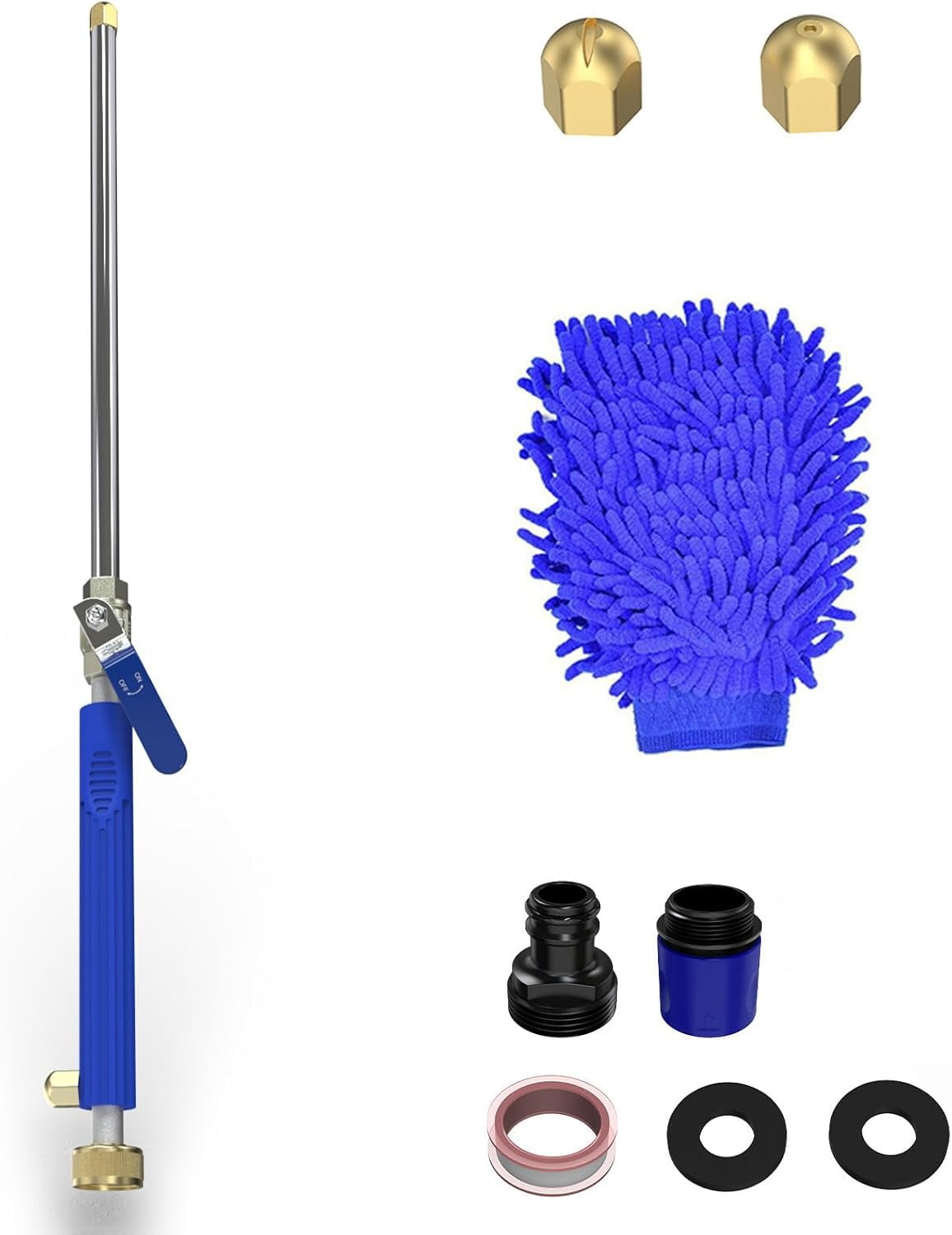 Hydro Nozzle 2-in-1 Portable Power Washing Nozzle with Hydro Nozzles ...