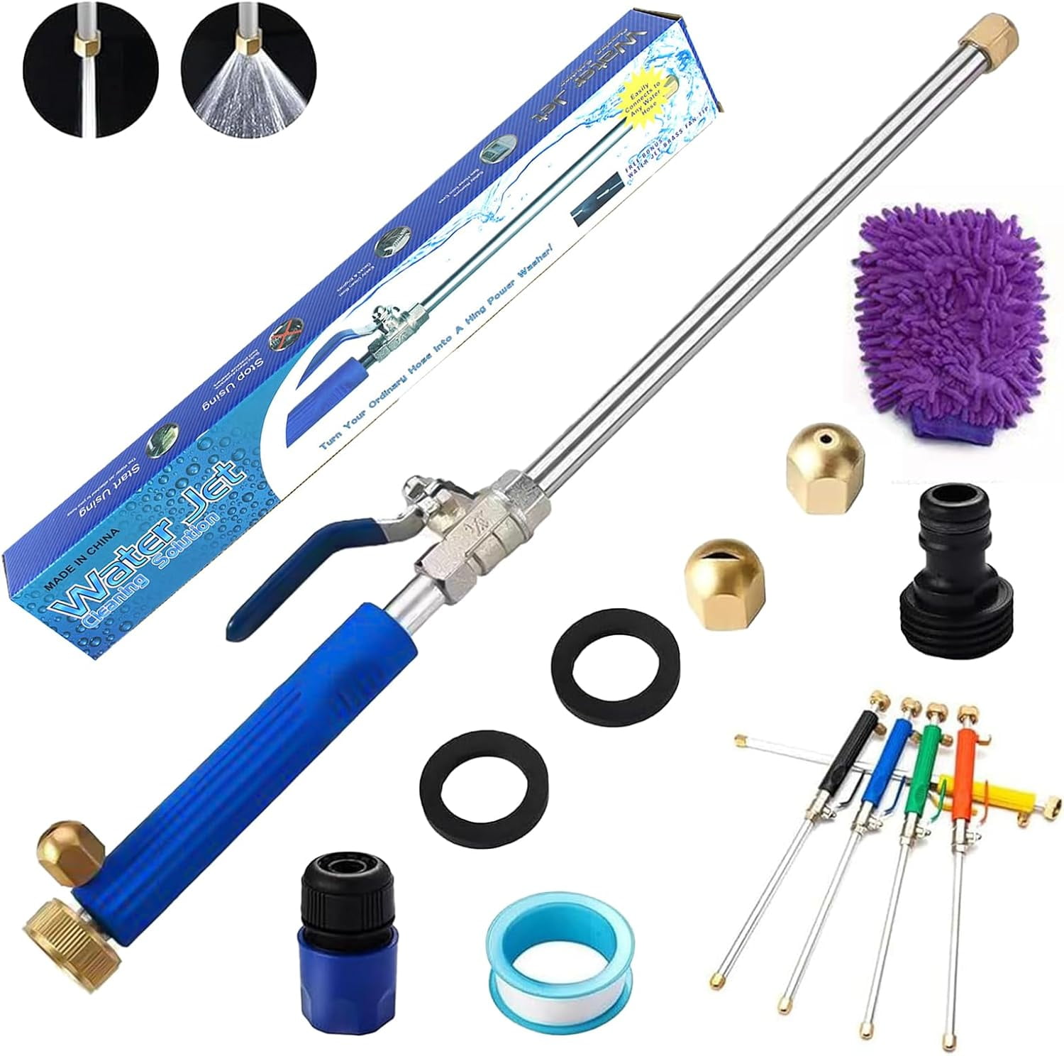 Hydro Nozzle 3000 Psi, The Ultimate 2-in-1 Portable Power Washing ...