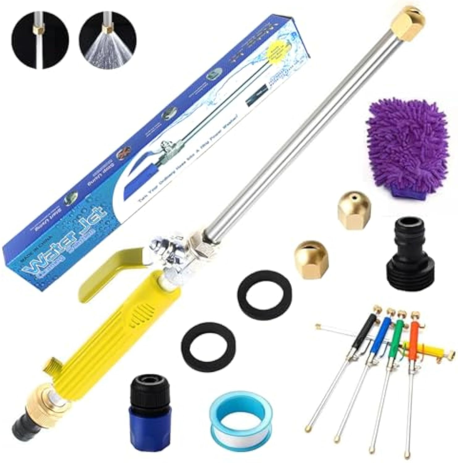 Hydro Nozzle 3000 Psi, The Ultimate 2-in-1 Portable Power Washing ...