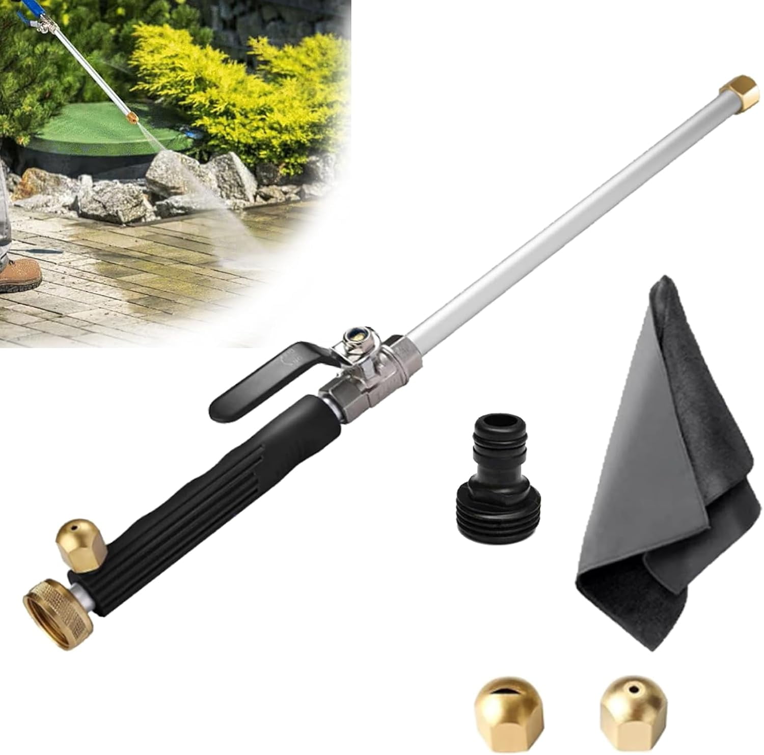 Hydro Nozzle 3000 Psi for Water Hose, Hydronozzle Power Nozzle, 2-in-1 ...