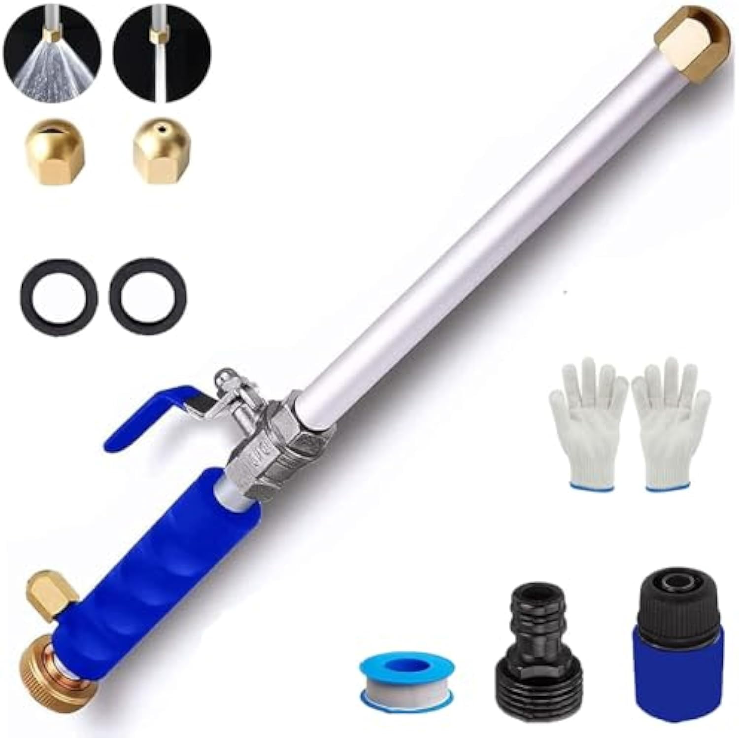 Hydro Nozzle, Hydronozzle,2-in-1 Portable Power Washing Nozzle with ...