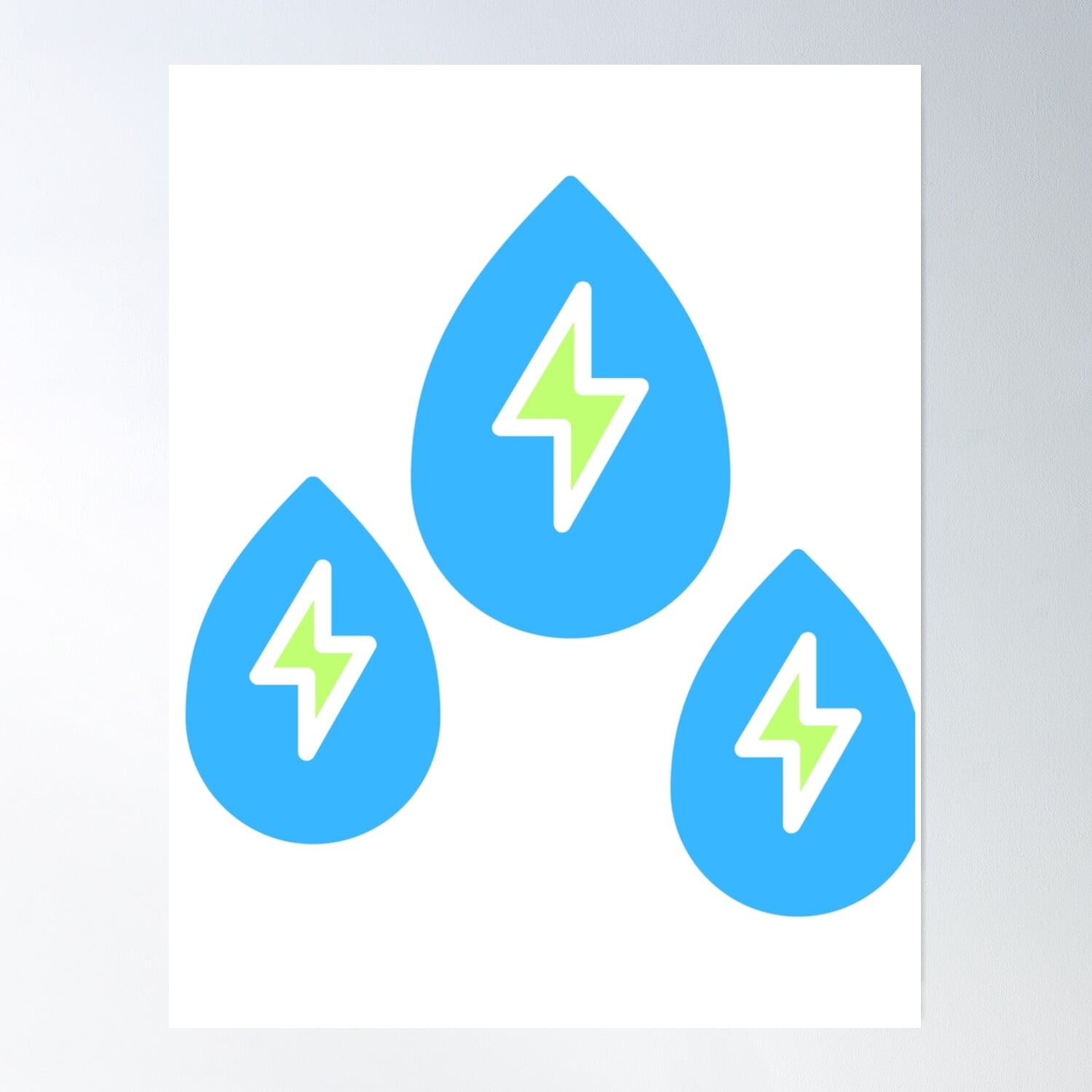 Hydro Poster Wall Art, Modern Wall Decor, 12x18 UNFRAMED - Walmart.com