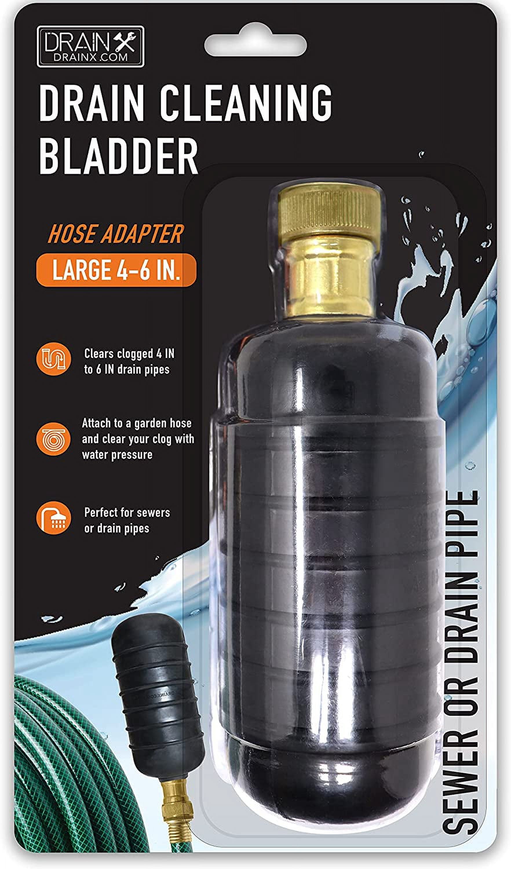 Hydro Pressure Drain Cleaning Bladder - Fits 4" to 6" Drain Pipes ...