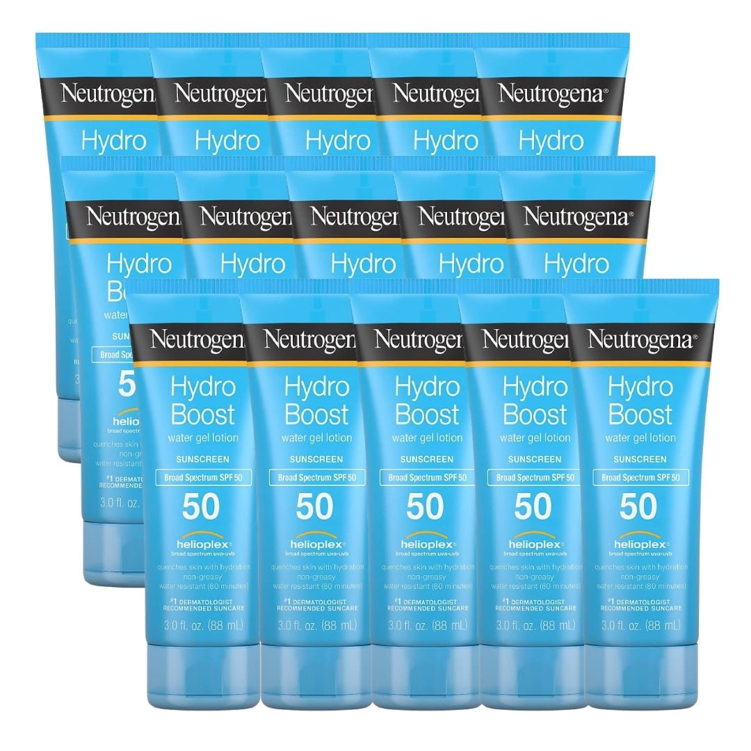 HydroBoost Moisturizing Water Gel SunscreenLotion Oil Free(15 Pack 3 OZ ...