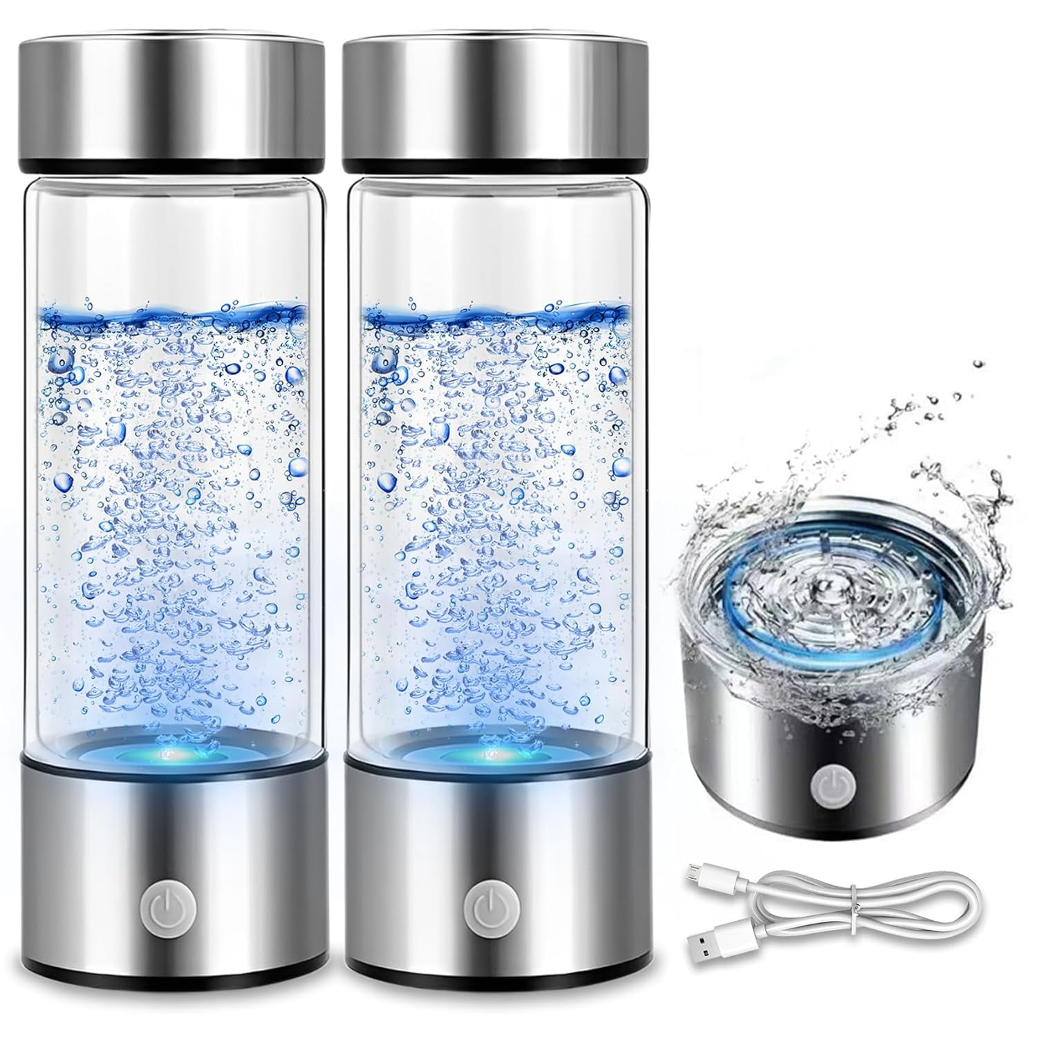 HydroClear Magic Water Bottle - Hydrogen Water Bottle with Advanced SPE PEM Technology, 2000 ...