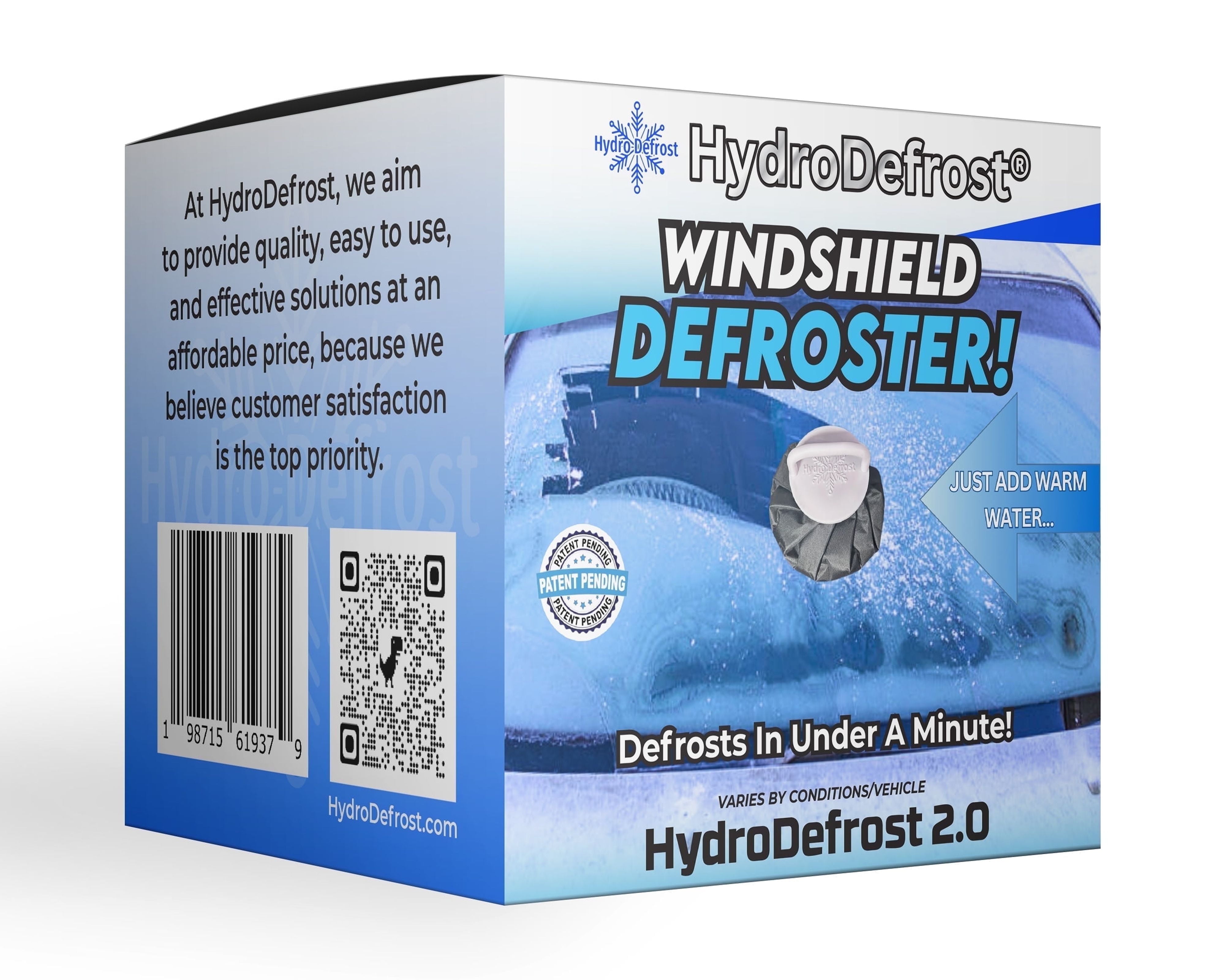 HydroDefrost 2.0 Rapid Windshield Defroster for All Vehicles - Melts ...