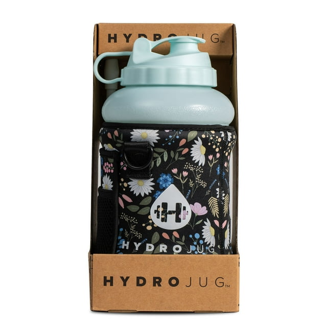 HydroJug Floral 73oz Jug and Sleeve - Features Leakproof, Carry Handle ...