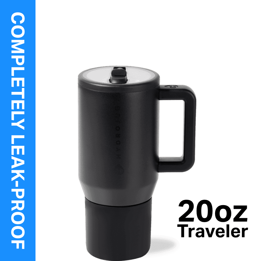 HydroJug Traveler - Water Bottle with Handle & Flip Straw - Fits in Cup ...