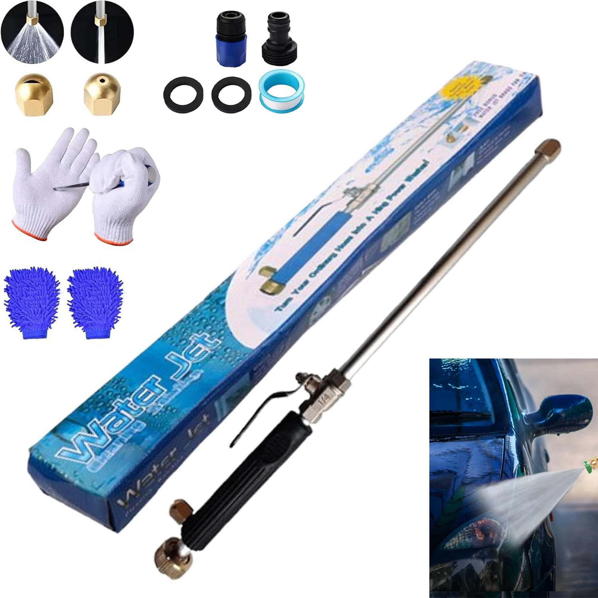 HydroNozzle 2-in-1 Portable Power Washing Nozzle with Hydro Nozzles ...