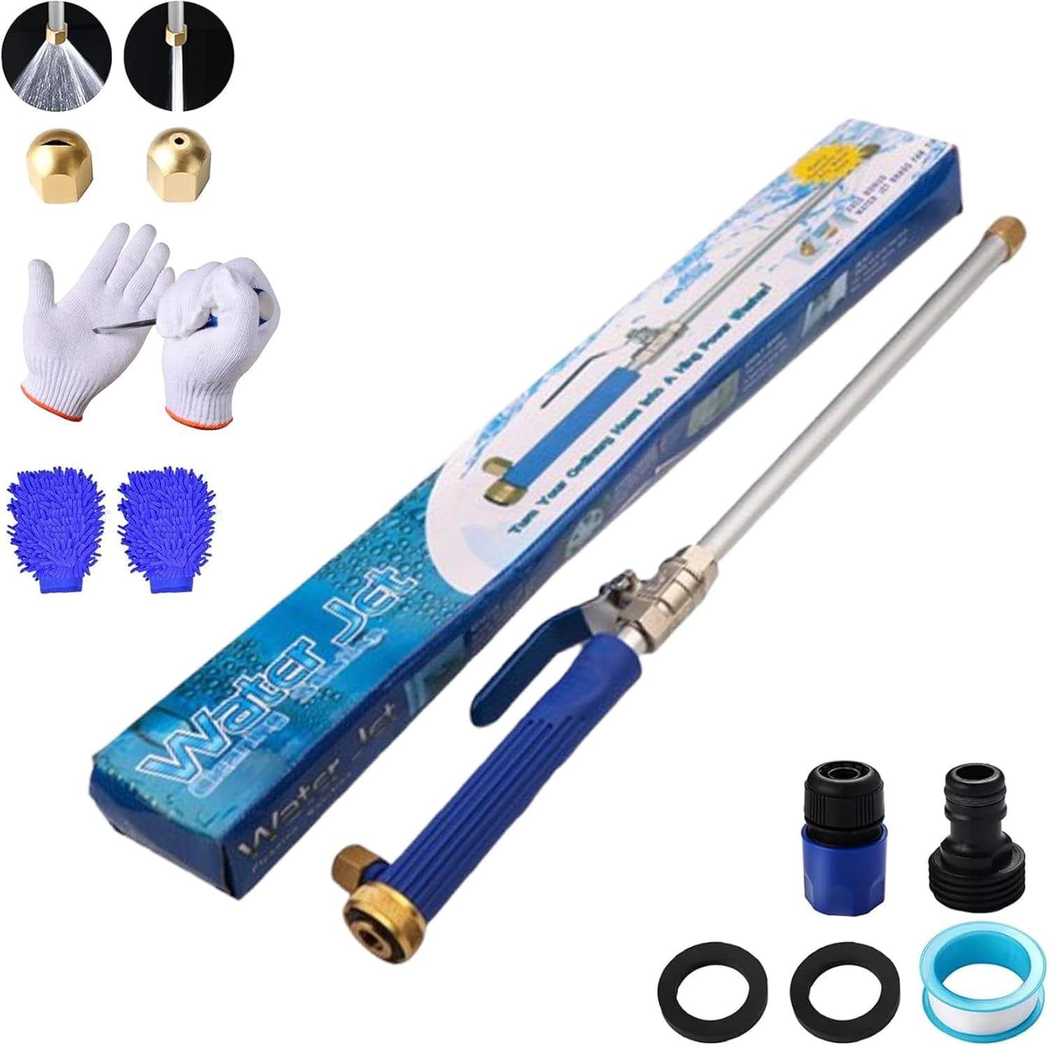 HydroNozzle 2-in-1 Portable Power Washing Nozzle with Hydro Nozzles ...