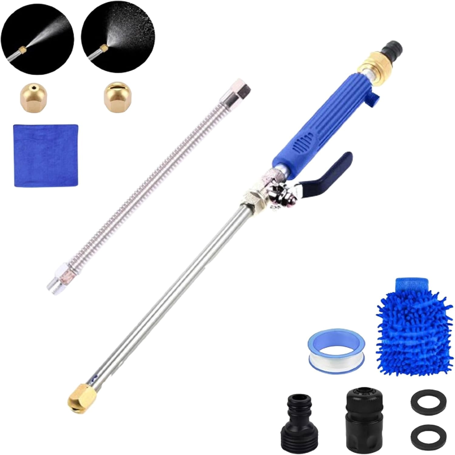 HydroNozzle Portable High Pressure Anti-Slip Power Washing Nozzle, High ...